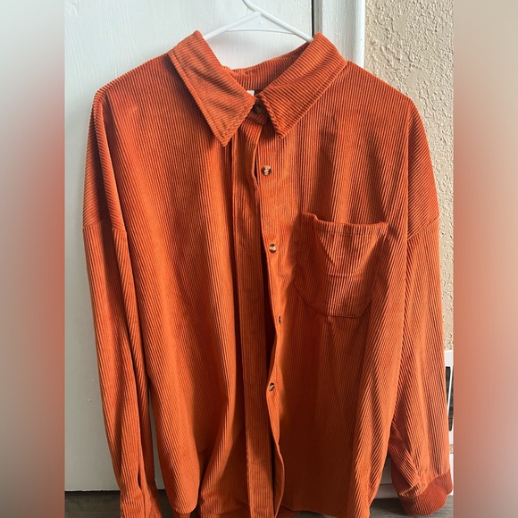 Jackets & Coats | Burnt Orange Corduroy Shacket | Poshmark
